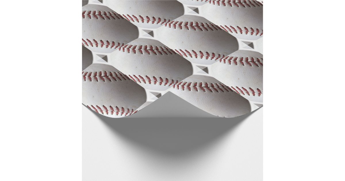 Large Baseball Pattern Wrapping Paper | Zazzle