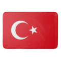 Large bath mat with flag of Turkey | Zazzle