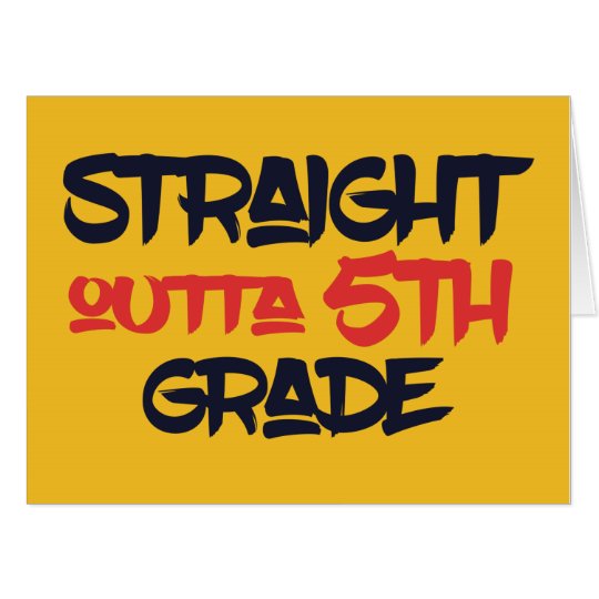 Large Big Graduation Congratulations 5th Grade Card | Zazzle.com