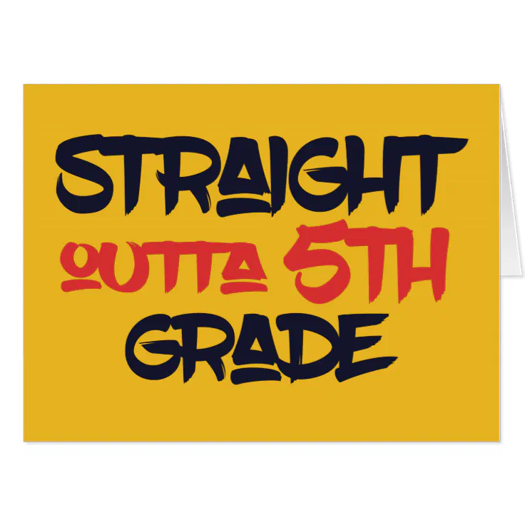 Large Big Graduation Congratulations 5th Grade Card | Zazzle