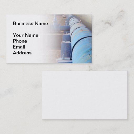 Large Blue Oil Pipeline For Refinery Business Card | Zazzle