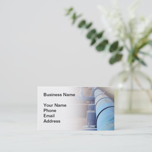 Large Blue Oil Pipeline For Refinery Business Card | Zazzle
