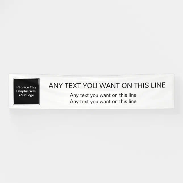 Large Business Logo Banner Template | Zazzle