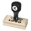 Large Business Logo Custom Rubber Wooden Stamp | Zazzle