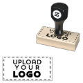 Large Business Logo Custom Rubber Wooden Stamp | Zazzle