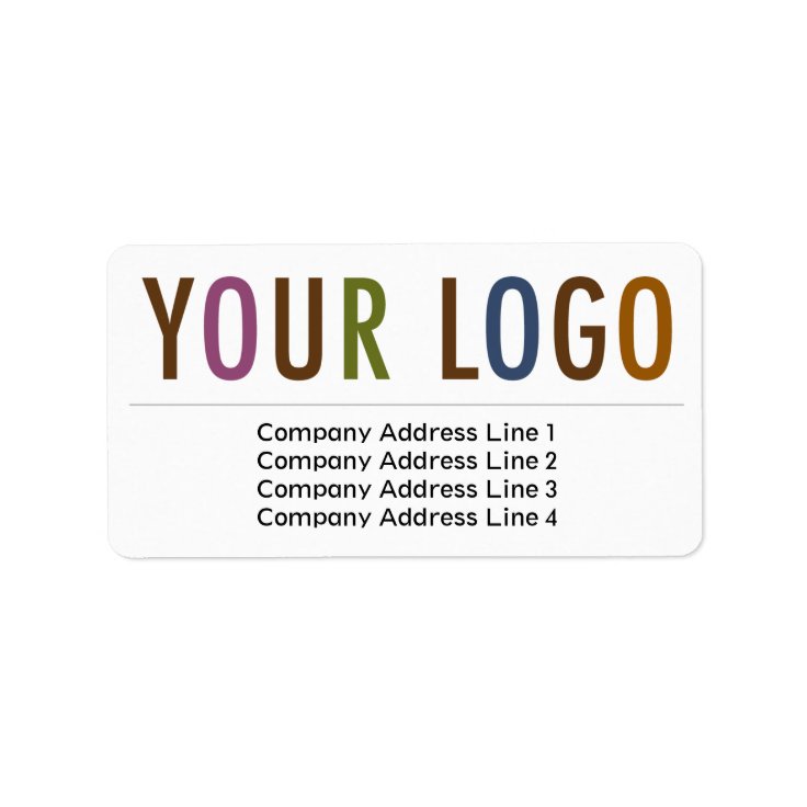 Large Business Return Address Labels Custom Logo | Zazzle