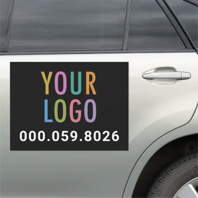 Large Car Magnet Custom Logo Business Advertising | Zazzle
