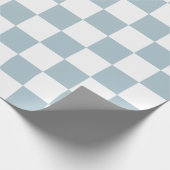 Large Checks Pastel Blue White Checkered Wrapping Paper | Zazzle
