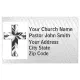 LARGE Church Pastor Silver Cross Business Self-inking Stamp | Zazzle