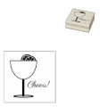 Large Cocktail Glass with Fruit Art Stamp | Zazzle