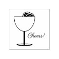 Large Cocktail Glass with Fruit Art Stamp | Zazzle