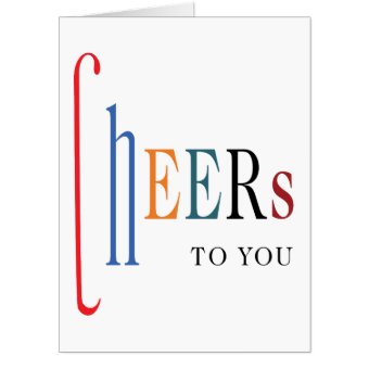 Large Congratulations Cheers Graduation Wedding Card | Zazzle