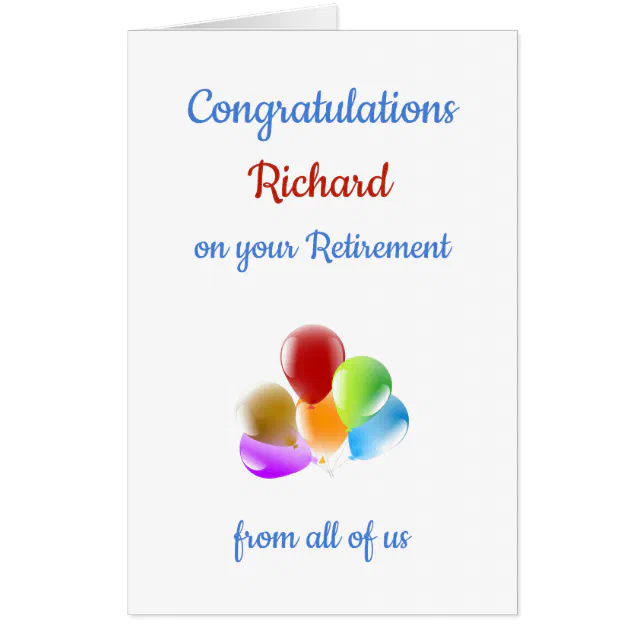 Large Congratulations on your Retirement Card | Zazzle