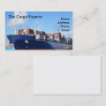 Large Container Ship in Industrial Port Business Card | Zazzle