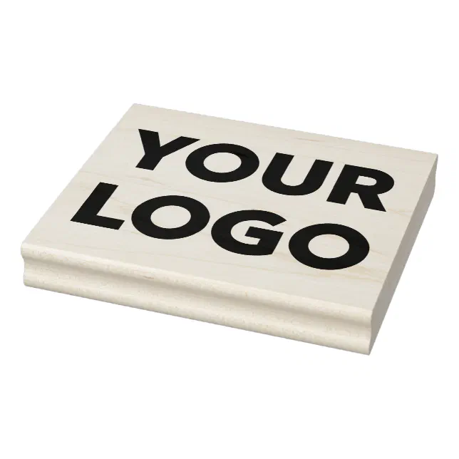 Large Custom Business Company Logo Rubber Stamp | Zazzle