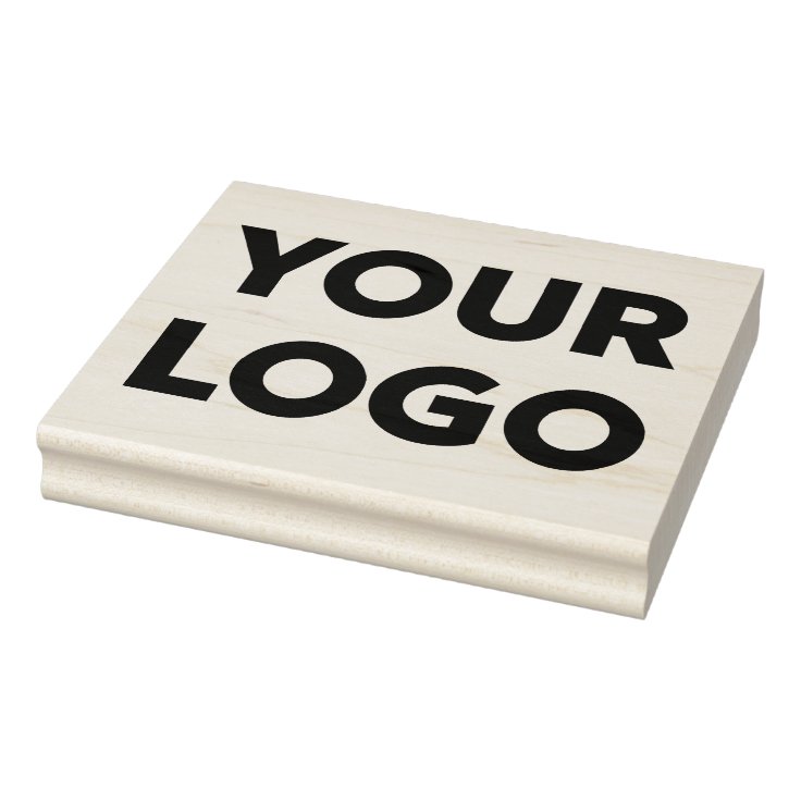 Large Custom Business Company Logo Rubber Stamp | Zazzle