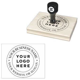 Large Custom Business Logo Promotional Rubber Stamp | Zazzle