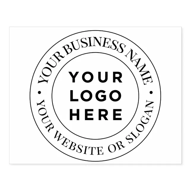 Large Custom Business Logo Promotional Rubber Stamp | Zazzle