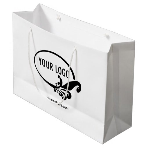 Large Custom Gift Bag Company Retail Packaging | Zazzle