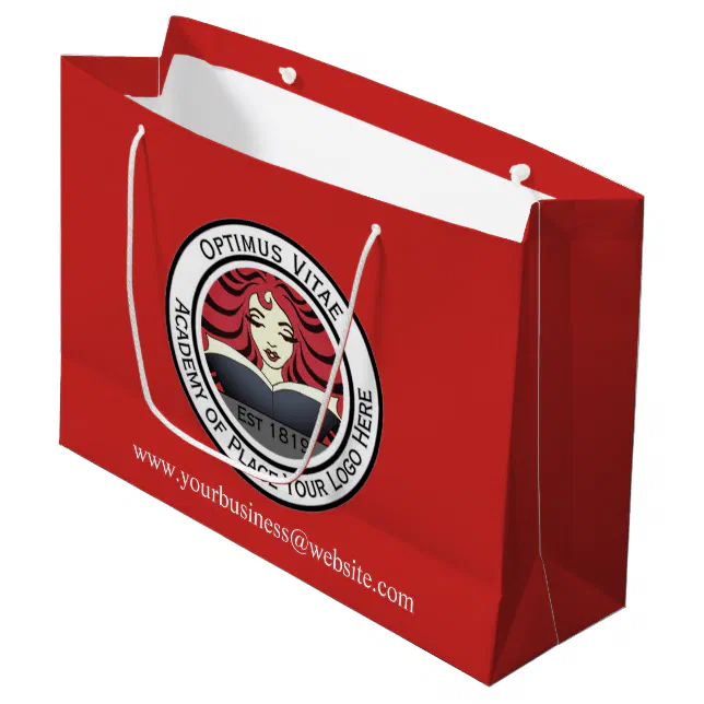 Large Custom Shopping Bag with Company Logo | Zazzle