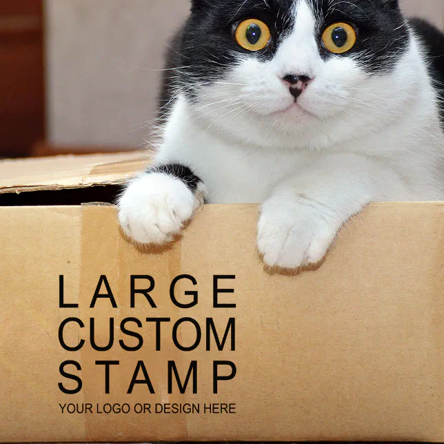 Large Custom Stamp,Make Your Own Professional Logo Rubber Stamp | Zazzle