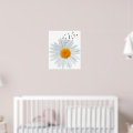 Large Daisy Flower with Flock of Flying Birds. Poster | Zazzle