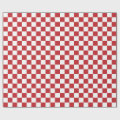 Large Dark Red and White Checks Wrapping Paper | Zazzle