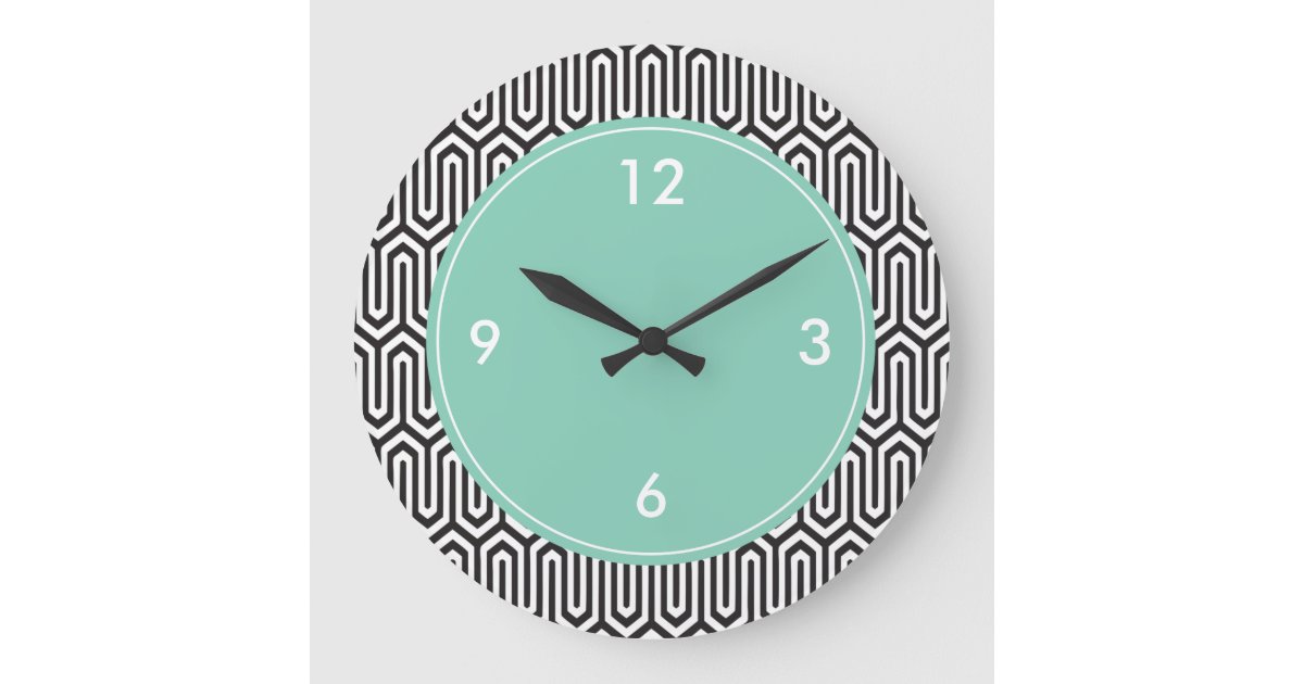 Large Decorative Wall Clock Abstract Pattern | Zazzle