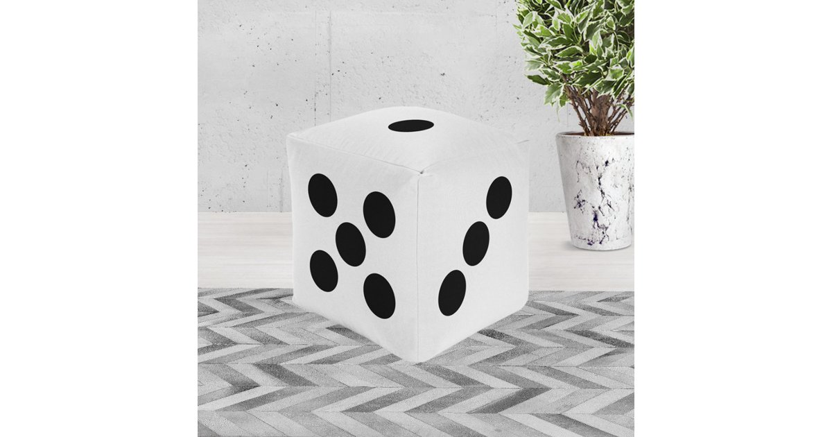 Large Dice Ottoman Game Room Home Decor | Zazzle