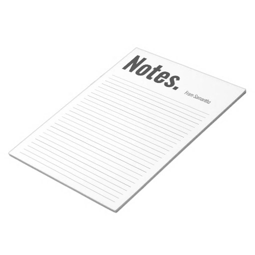 Large Dramatic Personalized Notes | Zazzle