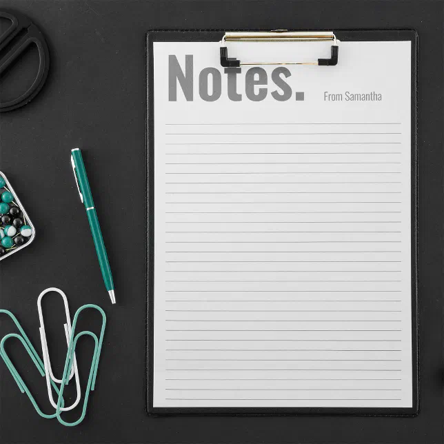 Large Dramatic Personalized Notes | Zazzle