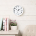 Large Easy To Read Clock Face Numbers Wall Clock | Zazzle