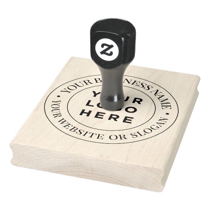 Large elegant logo custom round stamp with ink pad | Zazzle Large elegant logo custom round stamp with ink pad | Zazzle