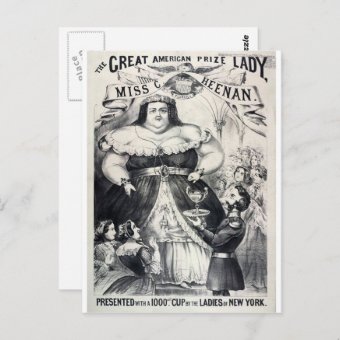 Large Fat Lady Postcard | Zazzle