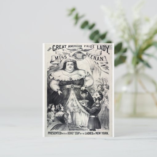 Large Fat Lady Postcard | Zazzle