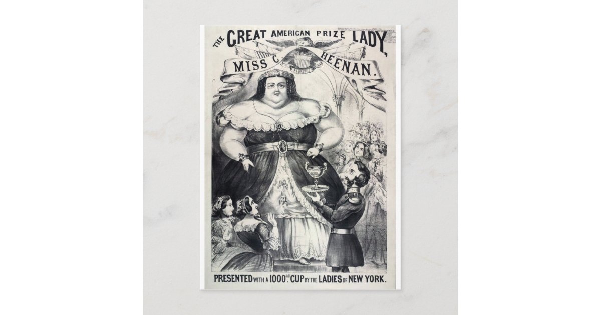 Large Fat Lady Postcard | Zazzle