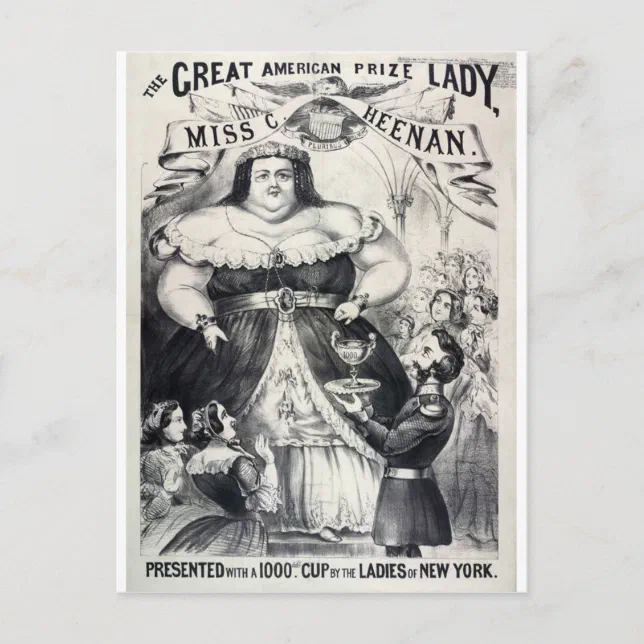 Large Fat Lady Postcard | Zazzle