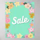 Large Floral Sale Sign, Retail Signage Poster | Zazzle