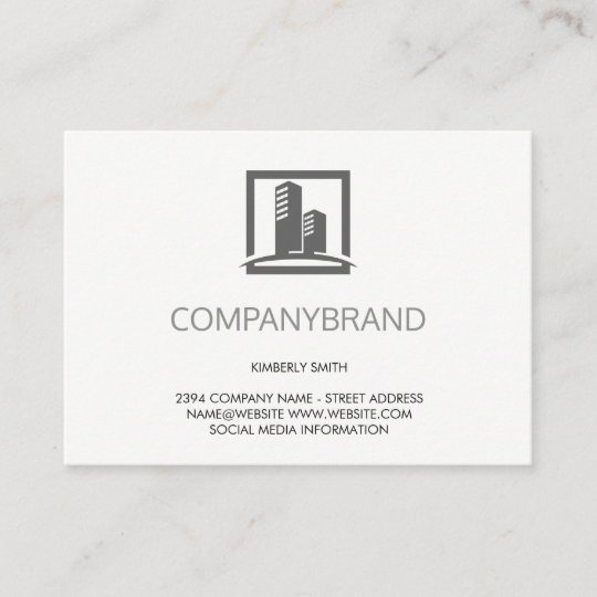 Large Font (Gray) | Corporate Professional Business Card | Zazzle.com