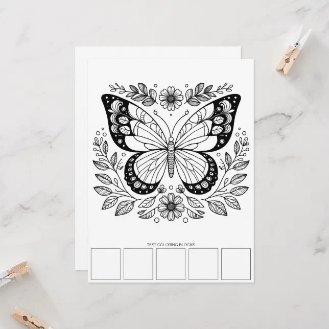 large butterfly coloring sheet