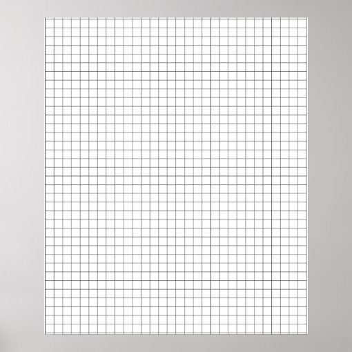 Large Format Graph Paper Poster | Zazzle