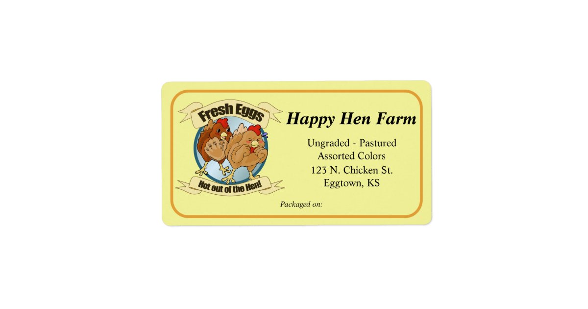 Large Funny Chickens Label | Zazzle