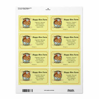 Large Funny Chickens Label | Zazzle