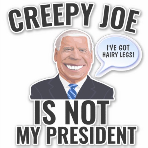 LARGE FUNNY CREEPY JOE BIDEN DECALS | Zazzle