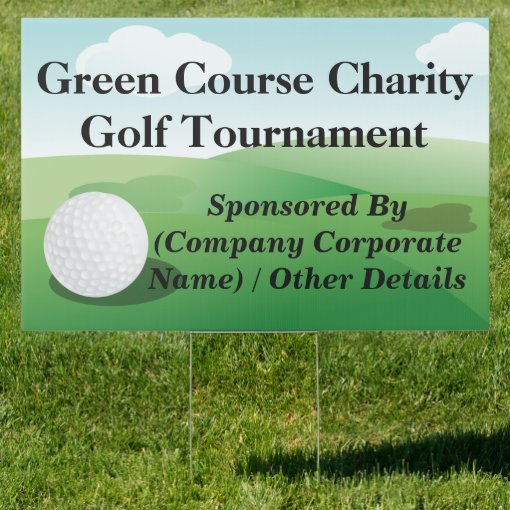 Large Golf Tournament Custom Yard Sign | Zazzle