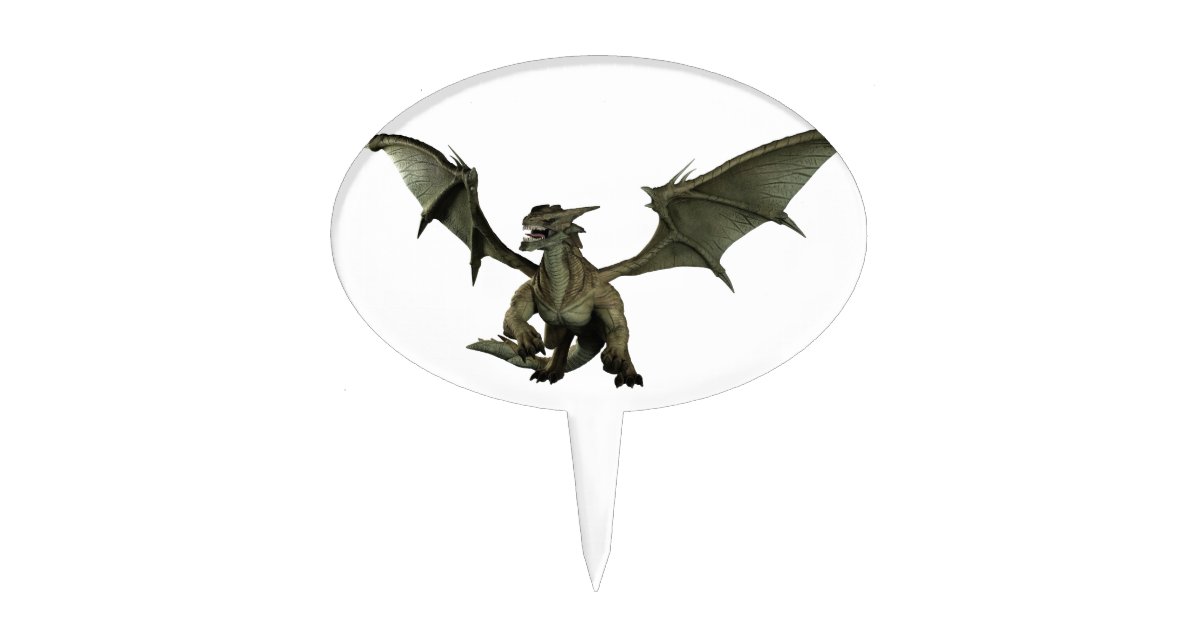 Large Green Dragon Cake Topper | Zazzle