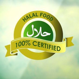 Large Halal Food Business Window Sticker Decal | Zazzle