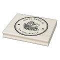Large Hand-drawn Bread Basket Bakery Business Rubber Stamp | Zazzle
