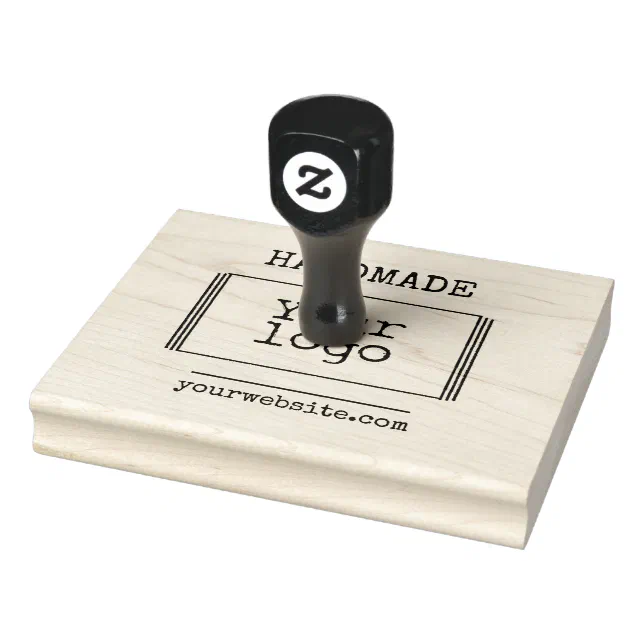 Large Handmade Typewriter | Inline LIGHT Logo Rubber Stamp | Zazzle