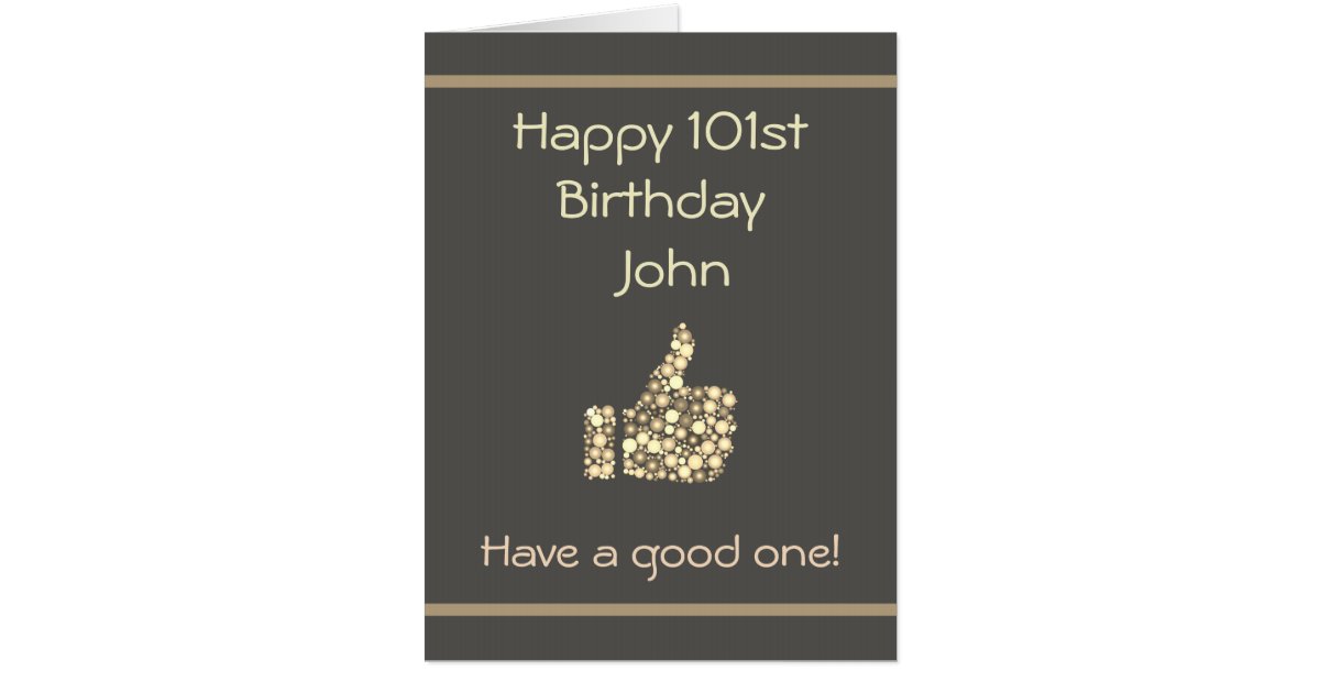Large Happy 101st Birthday Card | Zazzle